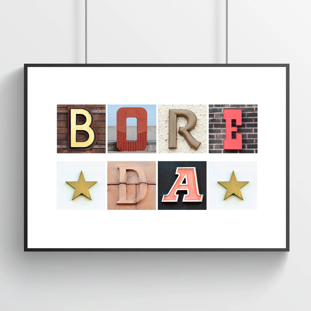 Bore Da Letters from North Wales A4 Art Print | Fonted | Mostyn– MOSTYN