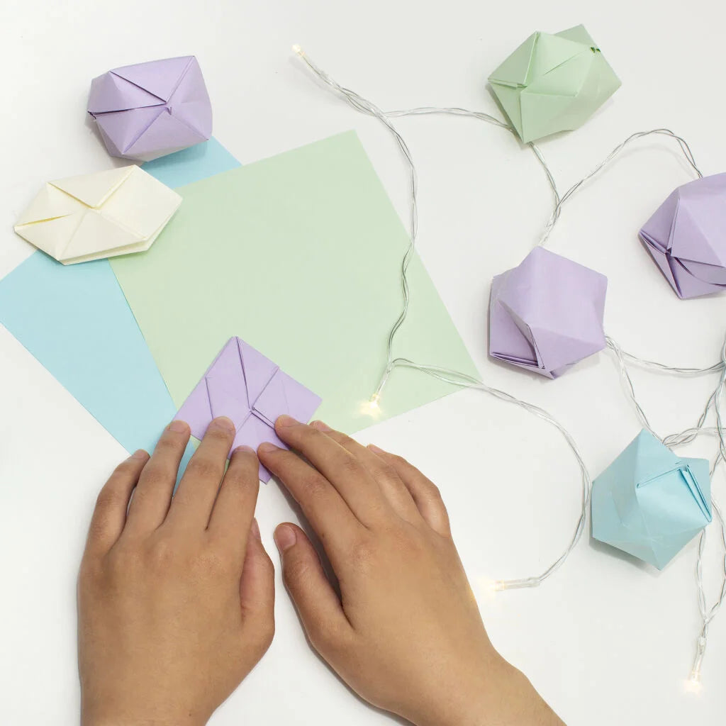 Crafters Make Your Own Origami String Lights Kit | Kikkerland | Mostyn ...